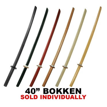 40" Bokken Sword, Japanese Kendo Katana Wooden Samurai Training Sword - Walmart.com