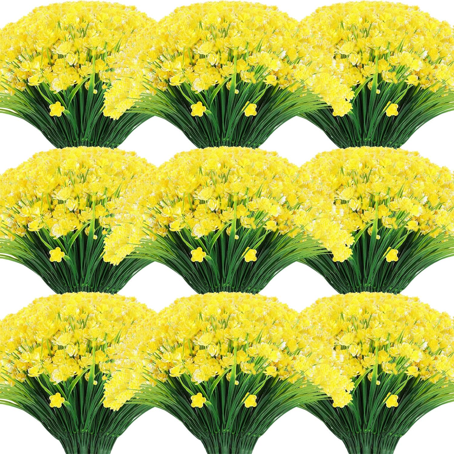 40 Bundles Outdoor Artificial Flowers Plants Uv Resistant Outside Faux ...