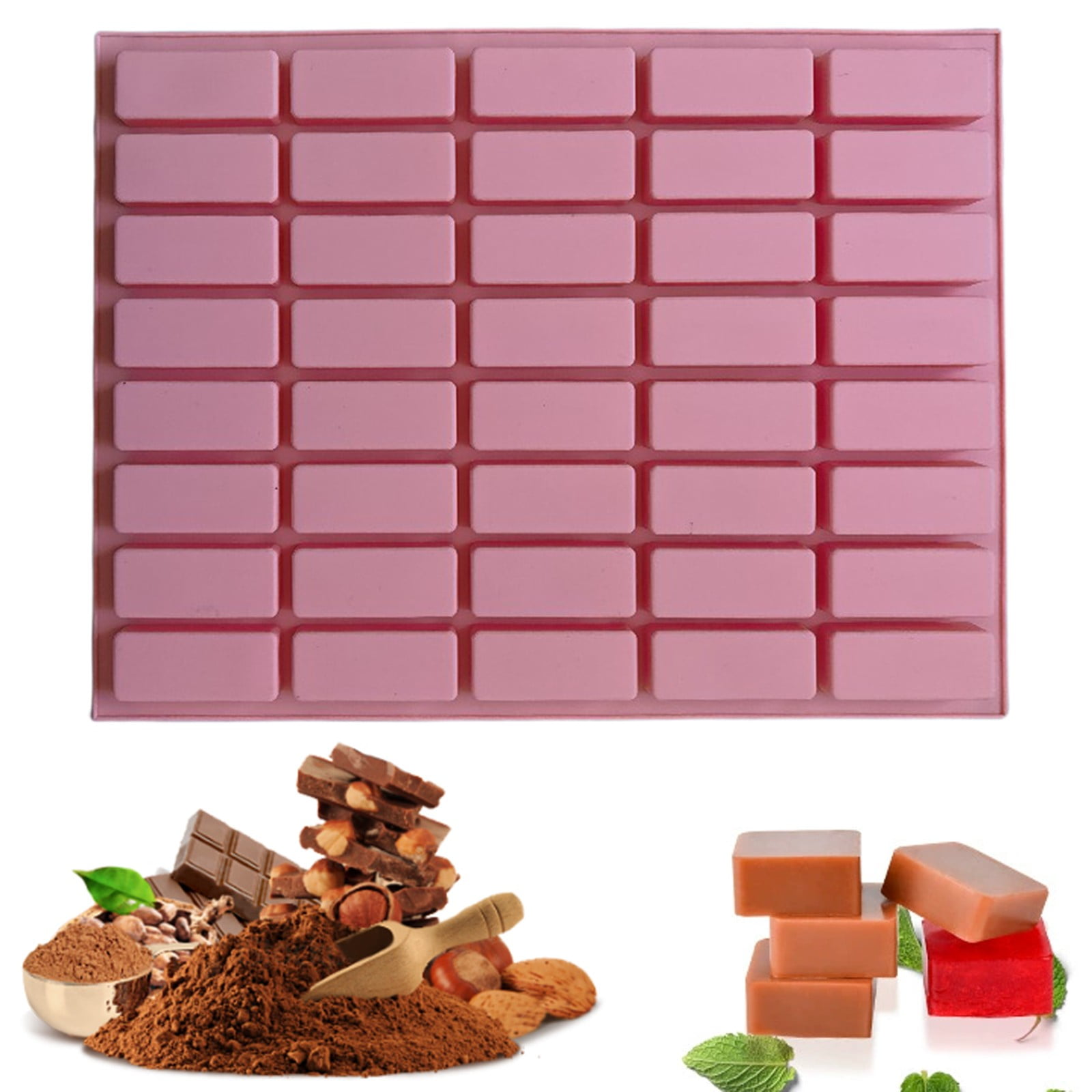 40-Cavity Long Ice Cube Tray, 152 Silicone Mold, Cake, Ice Cream ...