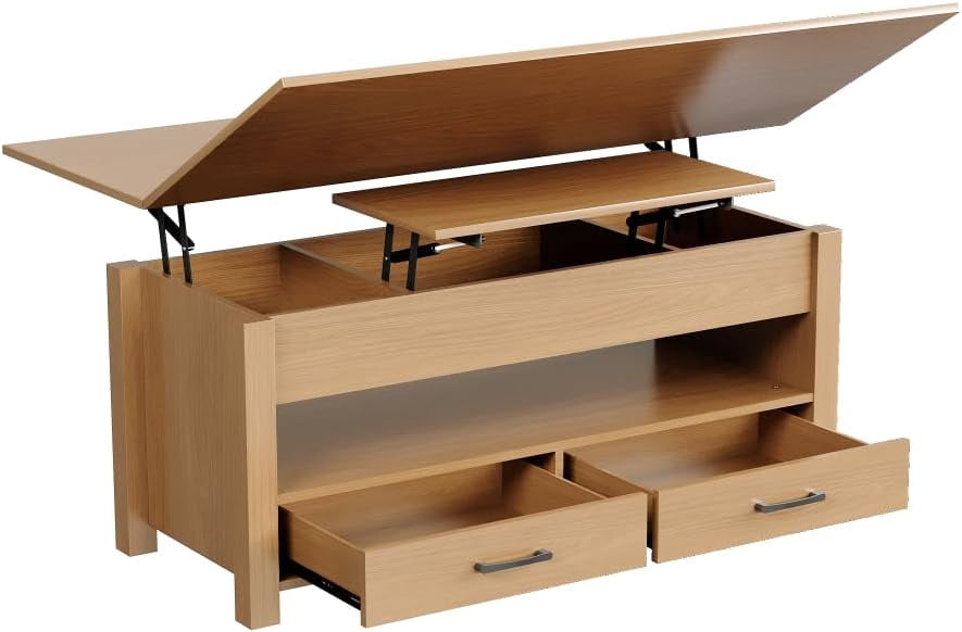 40'' Coffee Table,4 in 1 Multi-Function Lift Coffee Tables with Storage ...