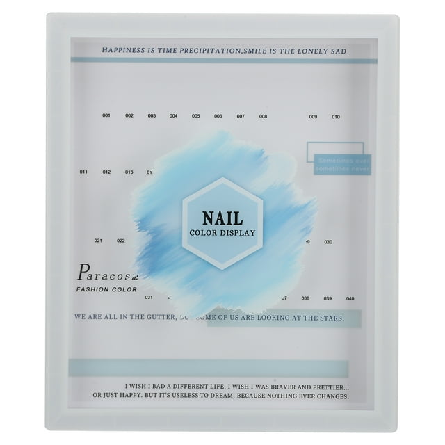 40 Colors Nail Gel Polish Display Chart Home Salon Portable Nail Tip ...