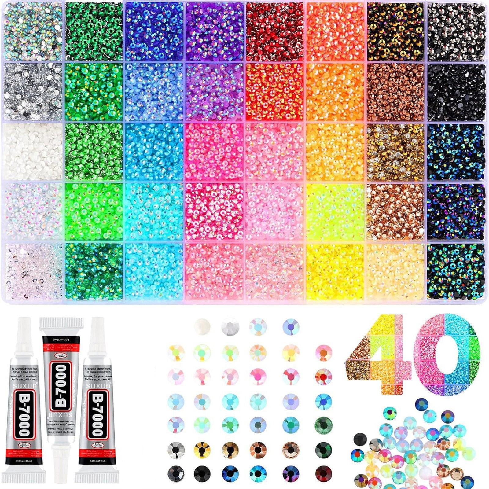 40 Colors Resin Jelly Rhinestones for Bedazzling, Multicolor Resin ...