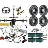 40" Complete Go Kart Differential Rear Axle Kit with 6" Go Cart Wheels ...