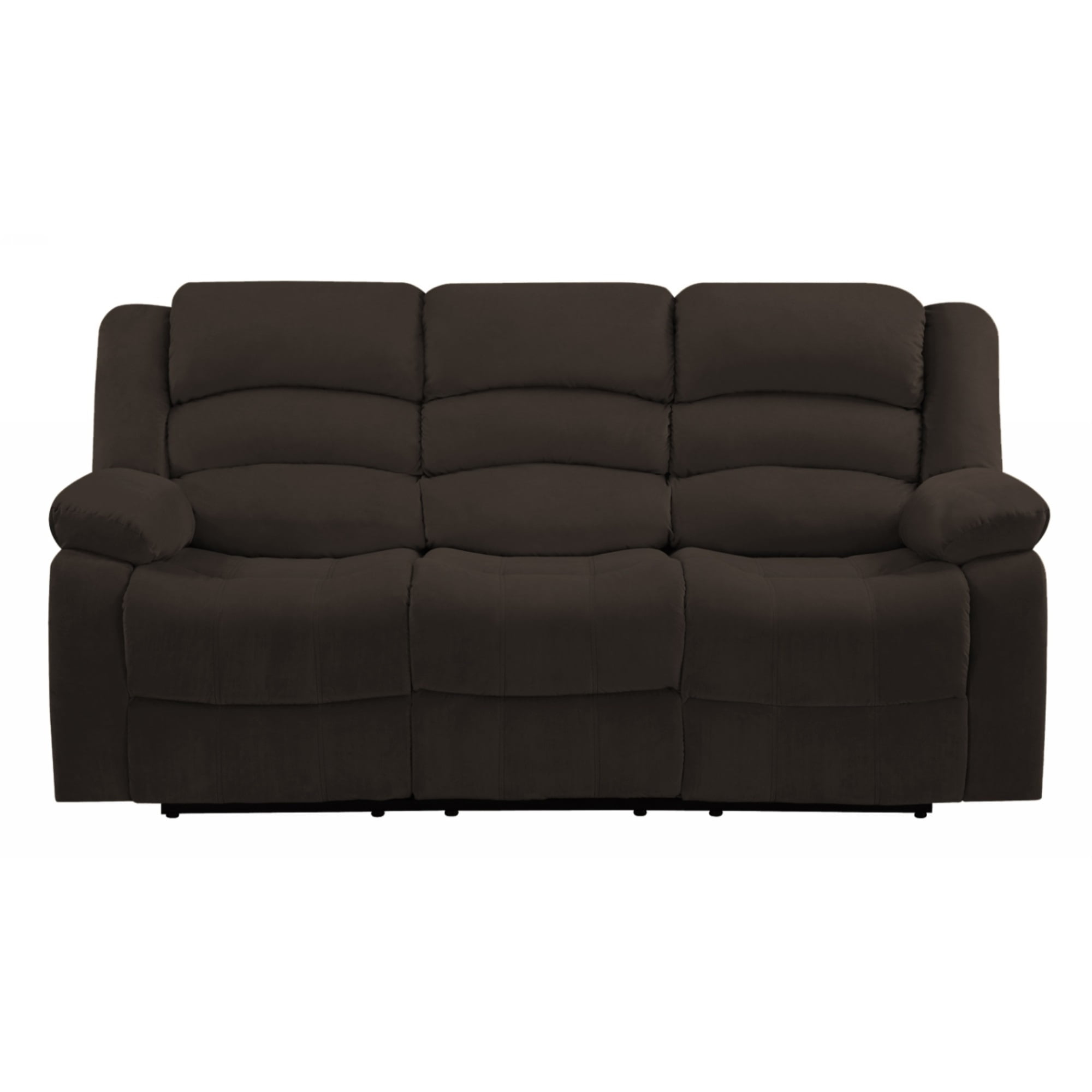 40" Contemporary Brown Fabric Sofa - Walmart.com