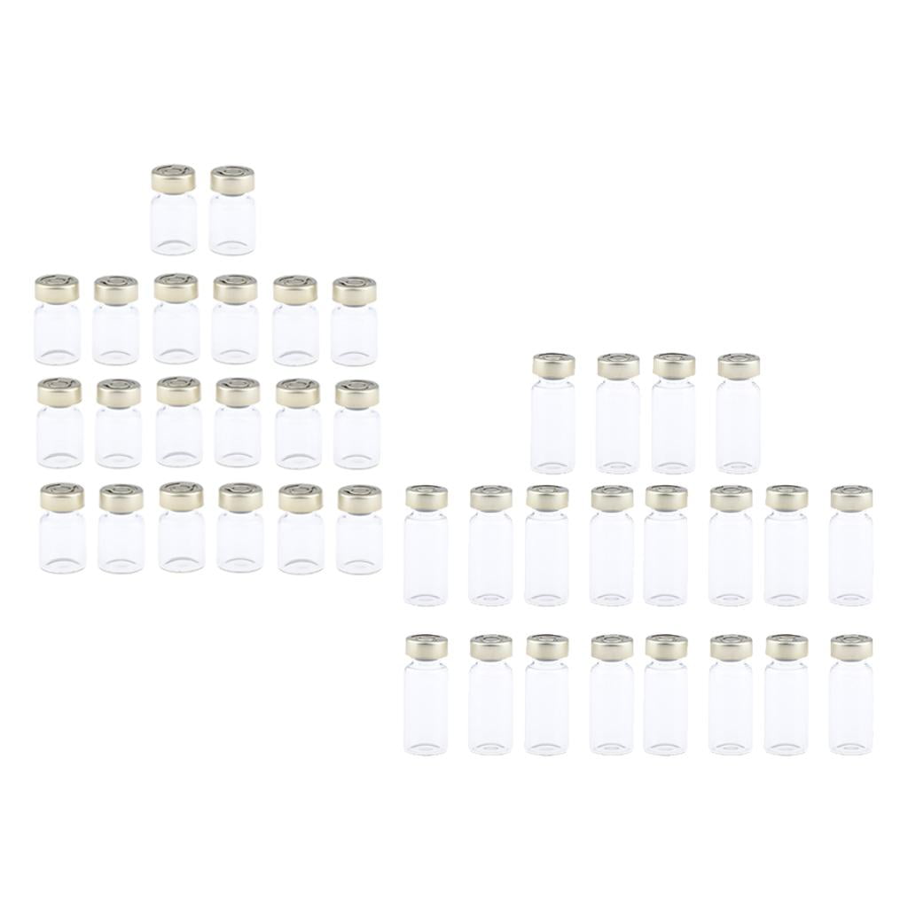 40 Count 5ml/10ml Empty Sealed Sterile Clear Glass Vials Bulk with ...