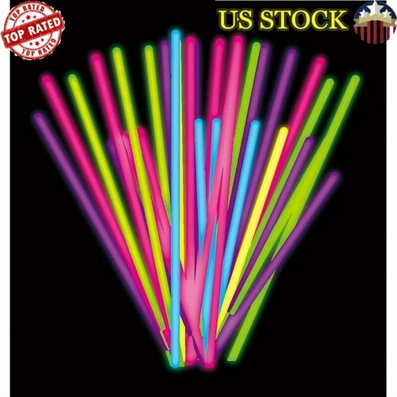 40 Count Assorted Glow Sticks Party Pack Connectors Events Nighttime ...