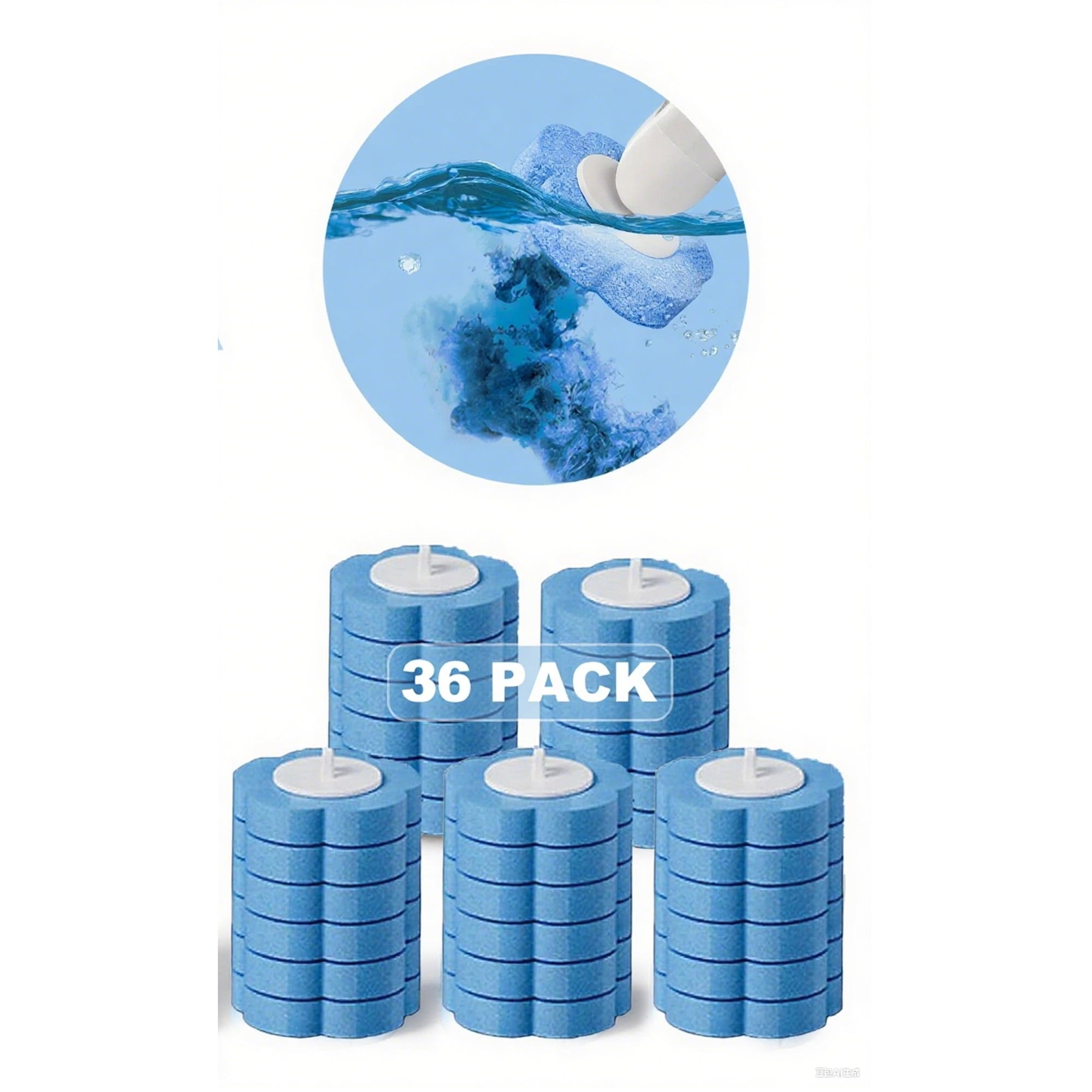 36 Count Disposable Toilet Brush Refill Head for Toilet and Bathroom ...