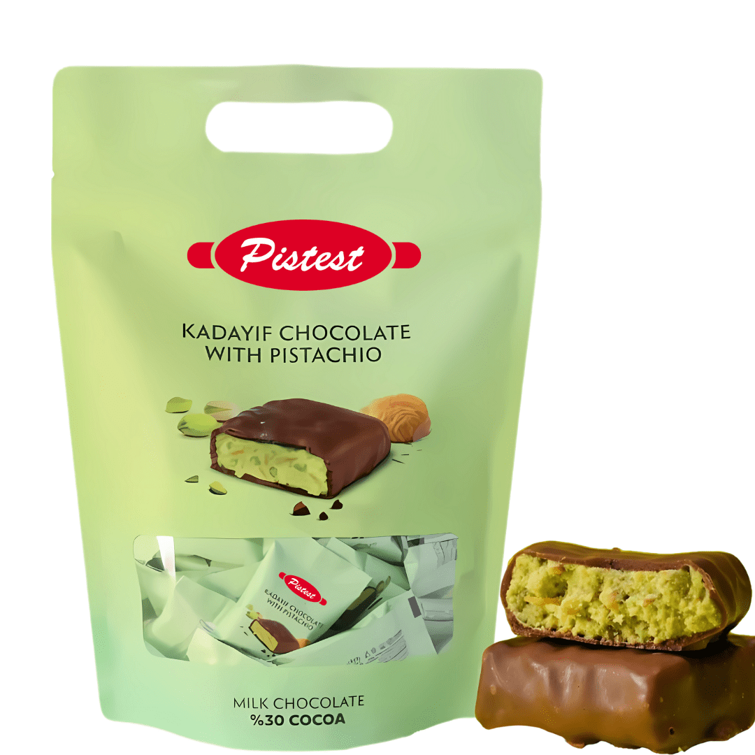 40 Count of Mini Dubai Chocolate Kunafa Pistachio Bar | Pistachio Chocolate Bars with Shredded ...