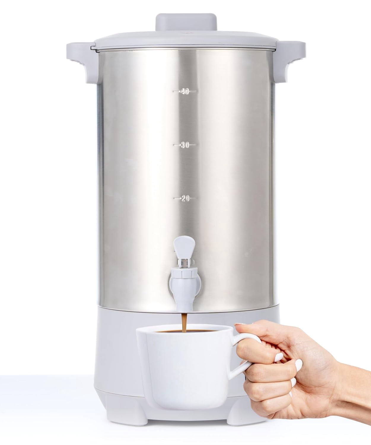 40 Cup Coffee Urn, Commercial Grade Stainless Steel Percolate Coffee ...