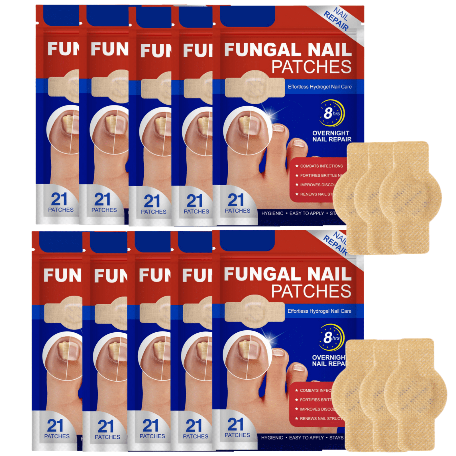 40% Discount! PUREWIPO Fungal Nail Patches 21 Count, Effortless ...