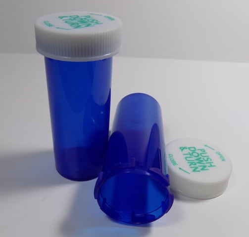 40 Dram Blue Medicine Vial 25 Pack - Walmart.com