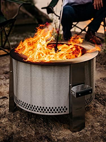 40" Fire Pit Poker - Heavy-Duty Stainless Steel Outdoor Campfire Tool ...