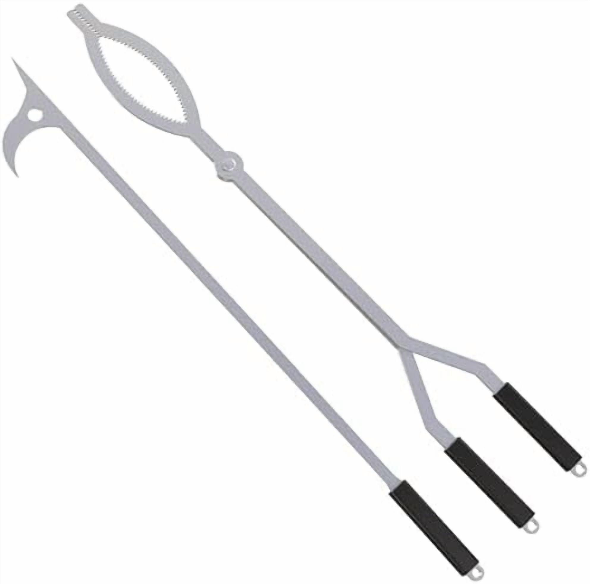 40" Fire Tongs Firewood Grabbers, Stainless Steel Large Fire Pit Tool ...