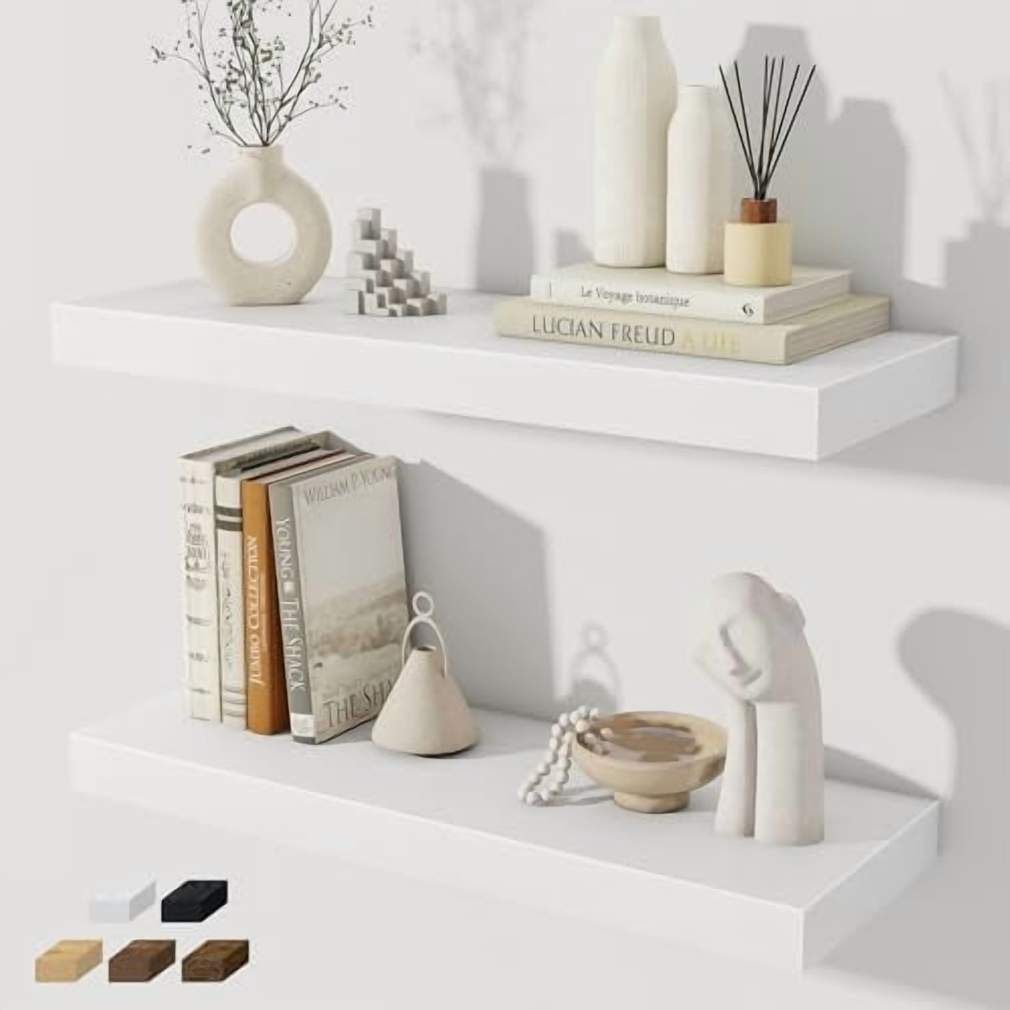 40" Floating Shelves for Wall, 8 Inch Deep Floating Shelf for Books ...