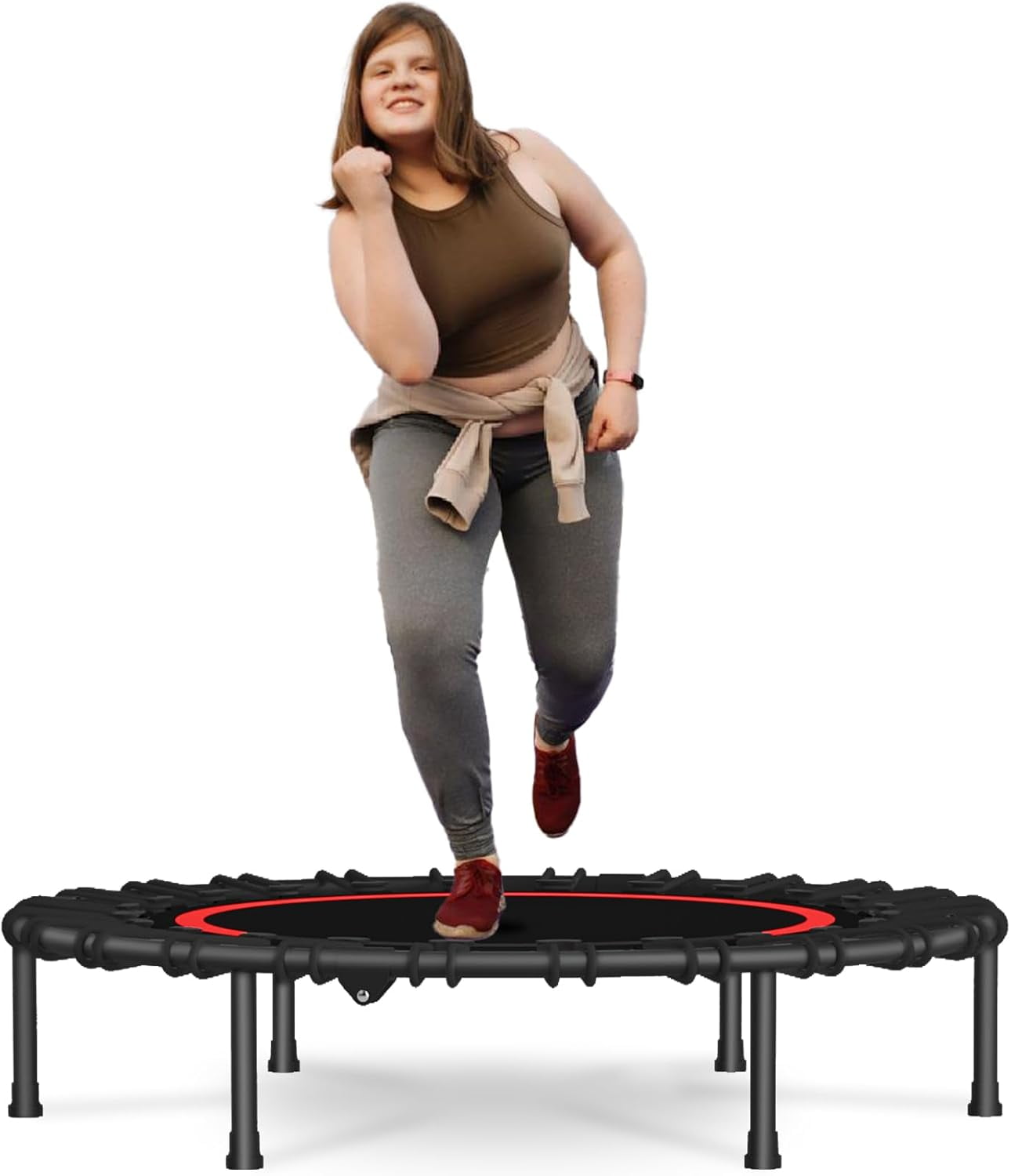 40" Foldable Mini Fitness Rebounder for Adults Max Load 450lbs, Indoor ...