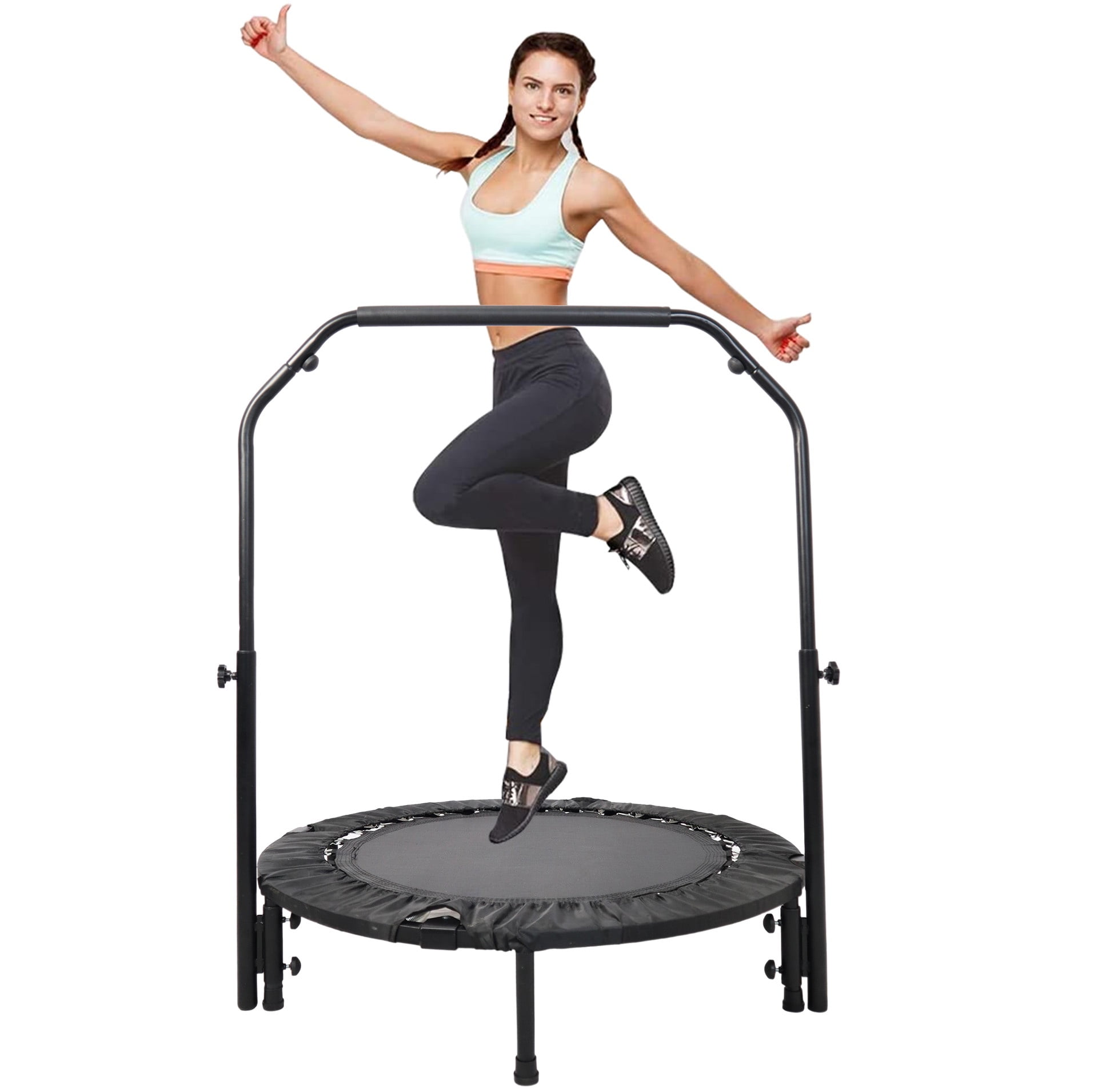 40" Foldable Mini Trampoline for Adults, SEGMART Fitness Trampoline ...