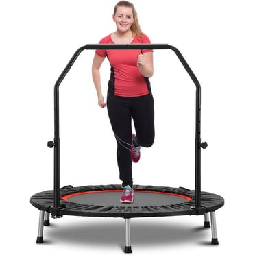 "Soozier Mini Backyard Outside Single Person Trampoline with Adjustable ...