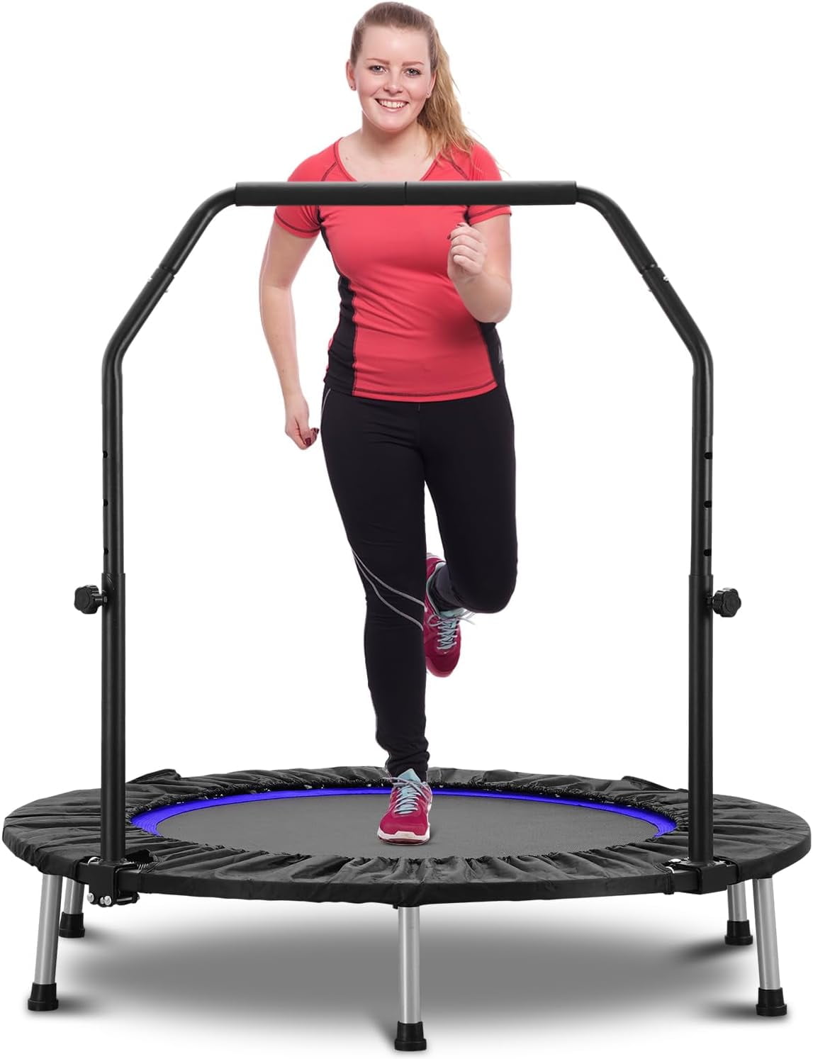 40" Foldable Mini Trampoline for Adults and Kids Exercise Rebounder ...