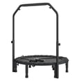 40" Foldable Trampoline for Adults, Rebounder w/ Adjustable Handle ...