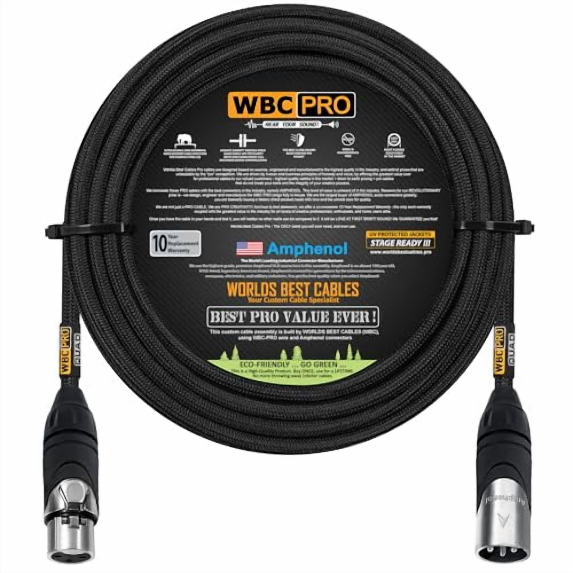 40 Foot - WBC-PRO-Quad Ultra-Silent Ultra-Flexible Balanced Star-Quad ...