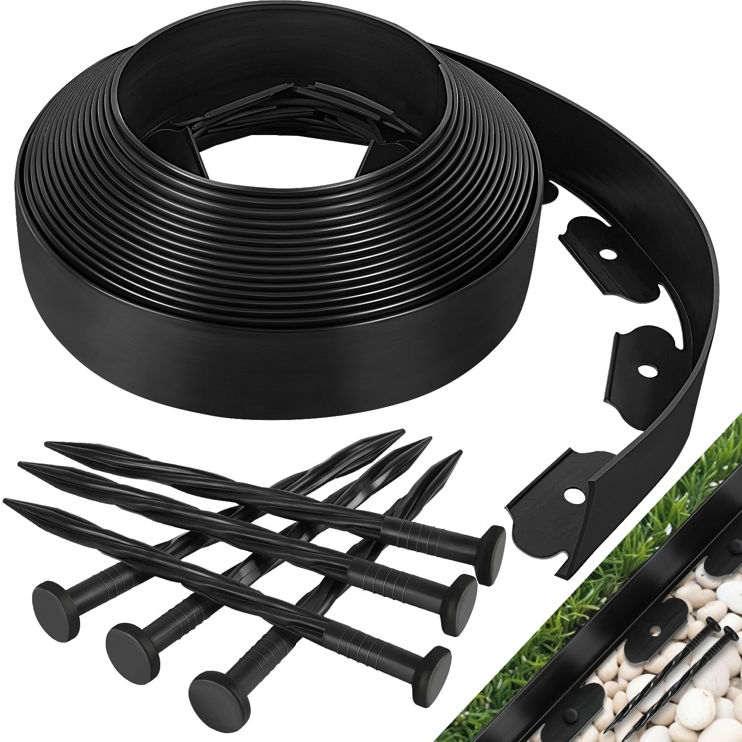 40 Ft No Dig RRF12 Garden Landscape Edging Borders 2.5 Inch Tall Flower ...
