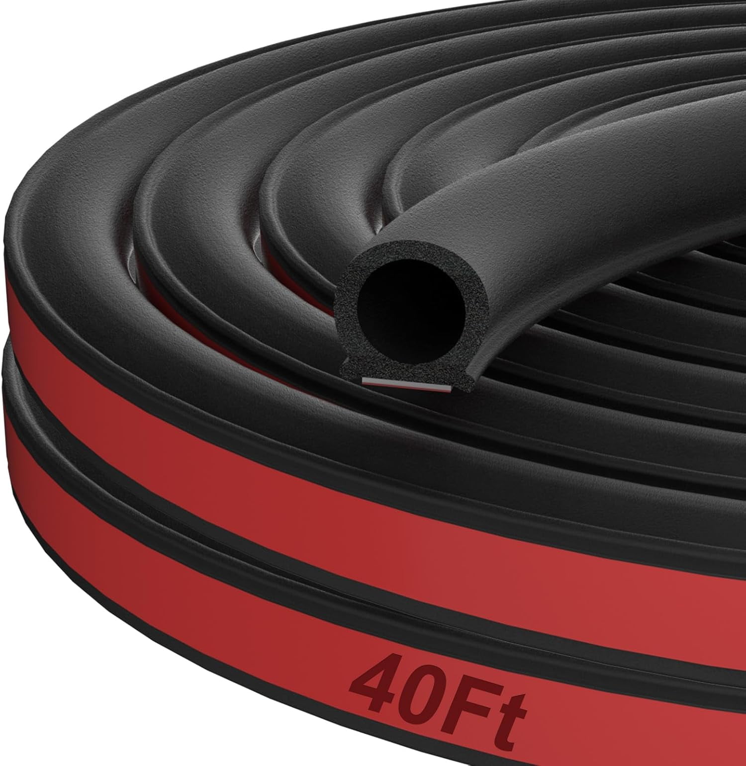 40 Ft Rubber Weather Stripping Door Seal, D Shaped Automotive Weather ...