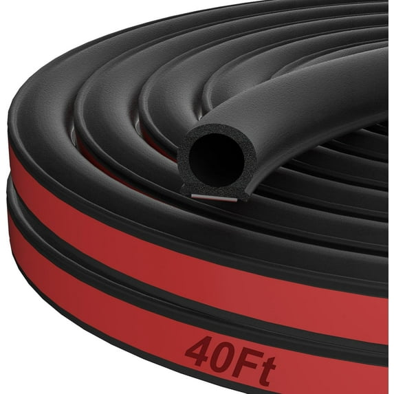 40 Ft Rubber Weather Stripping Door Seal, D Shaped Automotive Weather ...