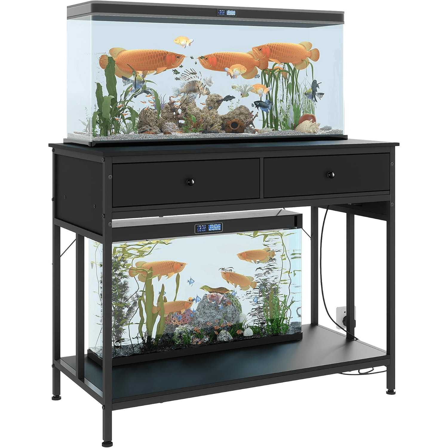 40 Gallon Aquarium Stand with Power Outlet,Metal Frame Fish Tank Stand ...