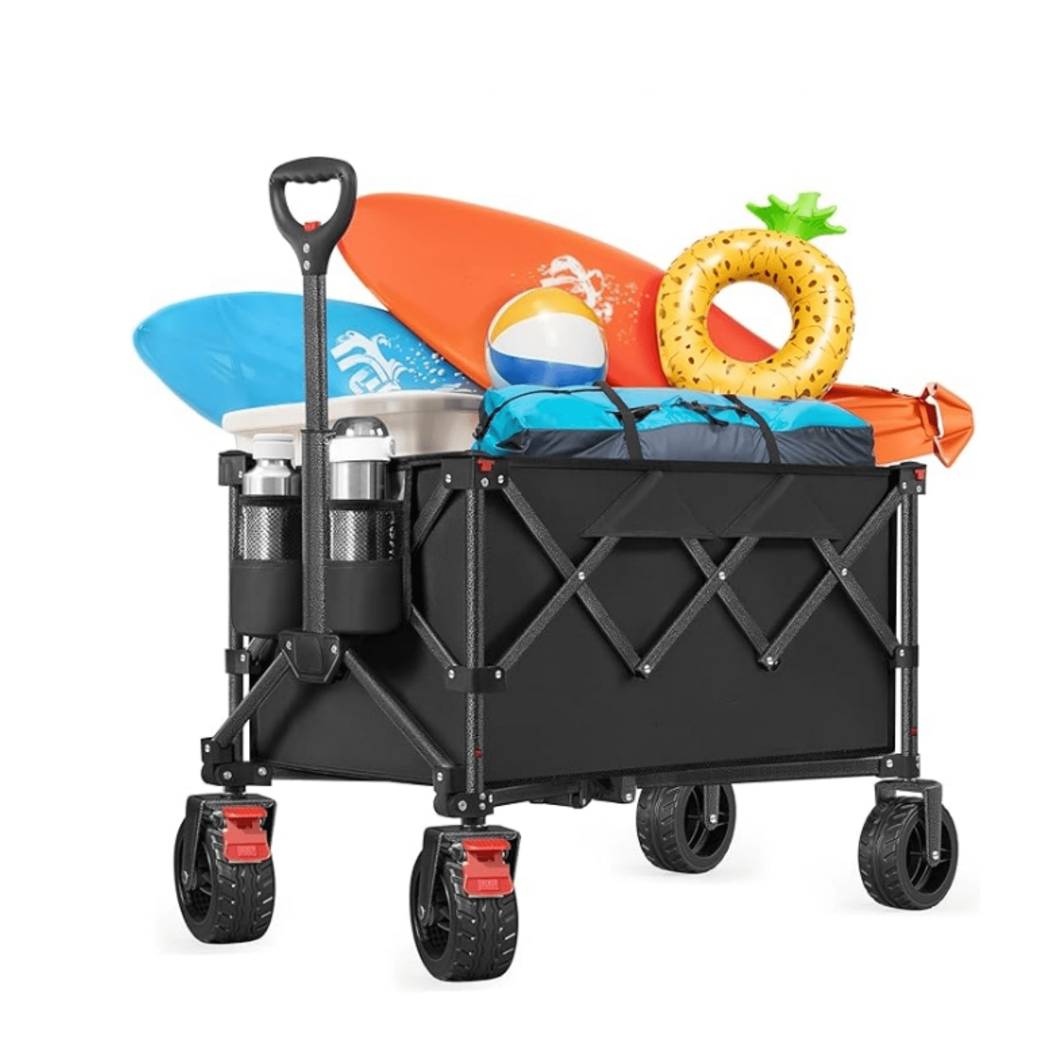 40-Gallon Collaspible Wagon, Wagons Carts Foldable, for Camping Garden ...