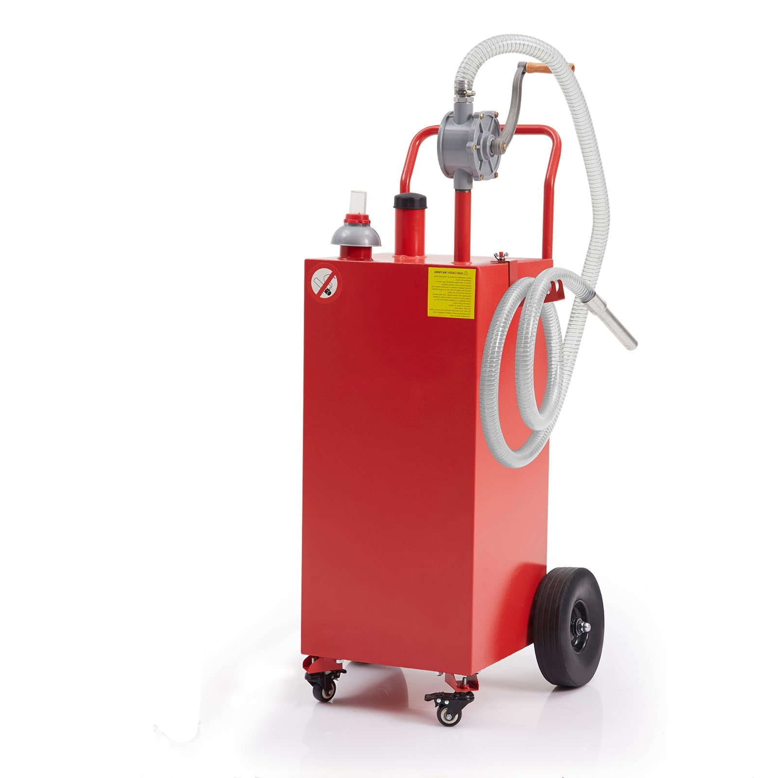 40 Gallon Fuel Caddy with Rotary Hand Pump, Portable Gasoline & Diesel ...