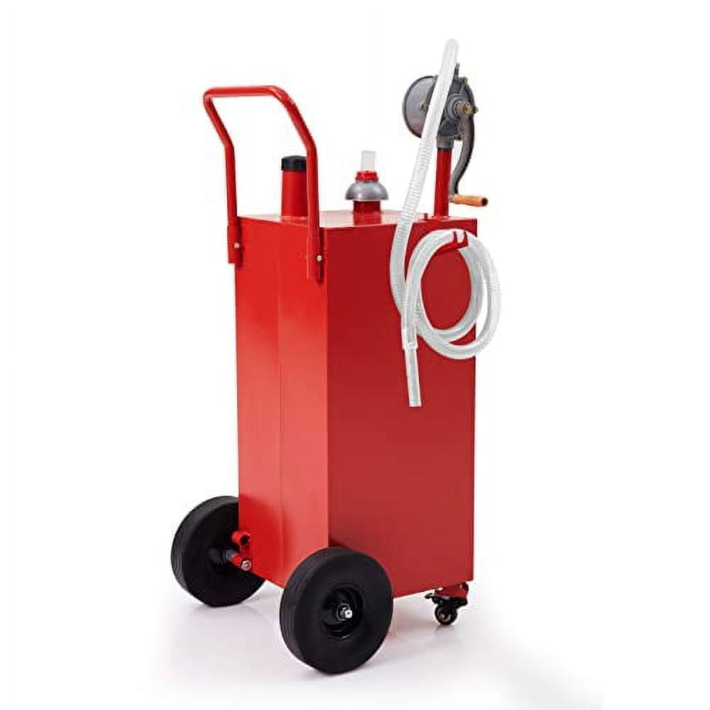 40 Gallon Portable Gas Caddy - Lawnmower Fuel Transfer Tank with Pump ...