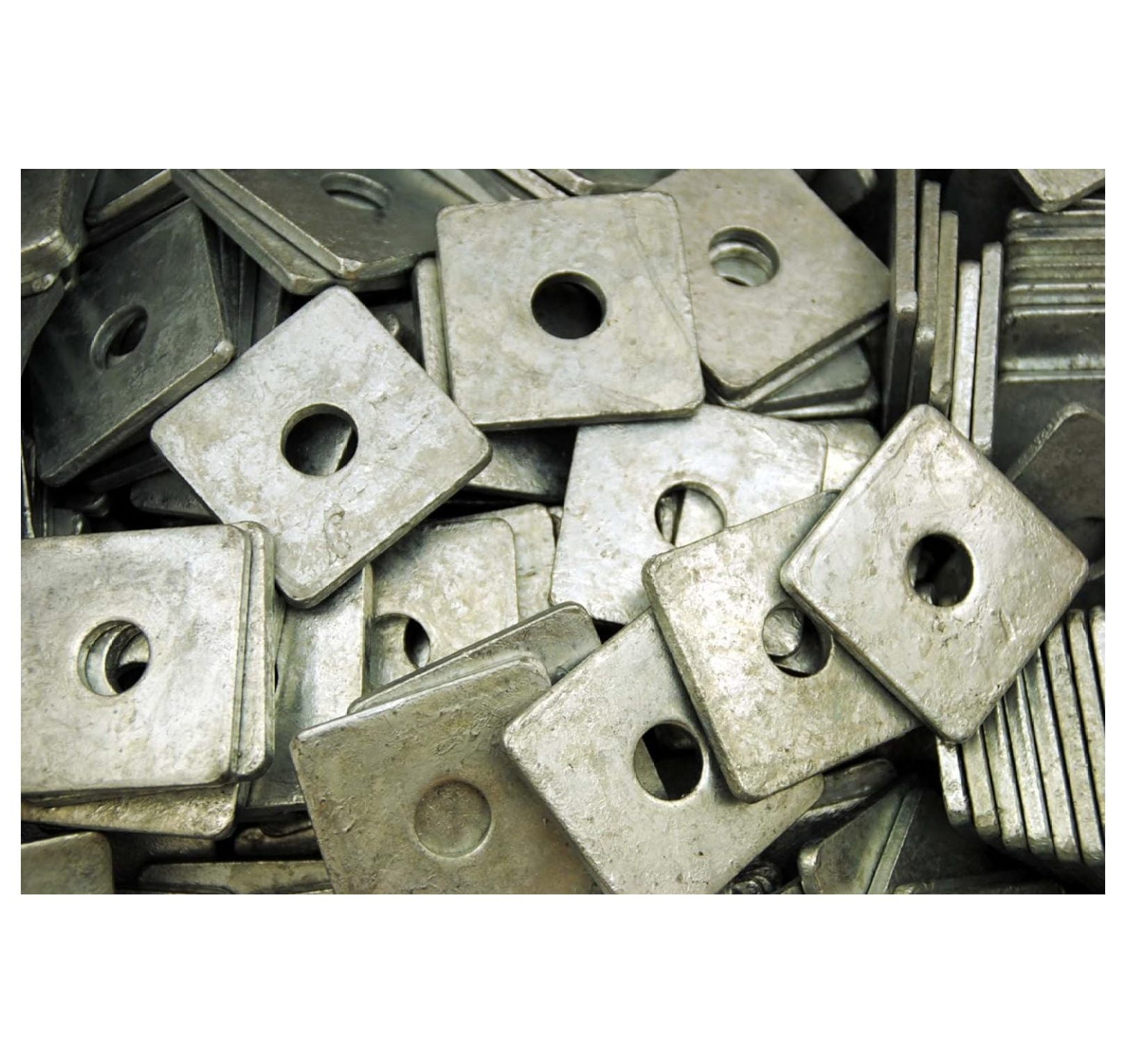 (40) Galvanized 1/2 x 2 Square Plate Washers 3/16 Thick - Walmart.com