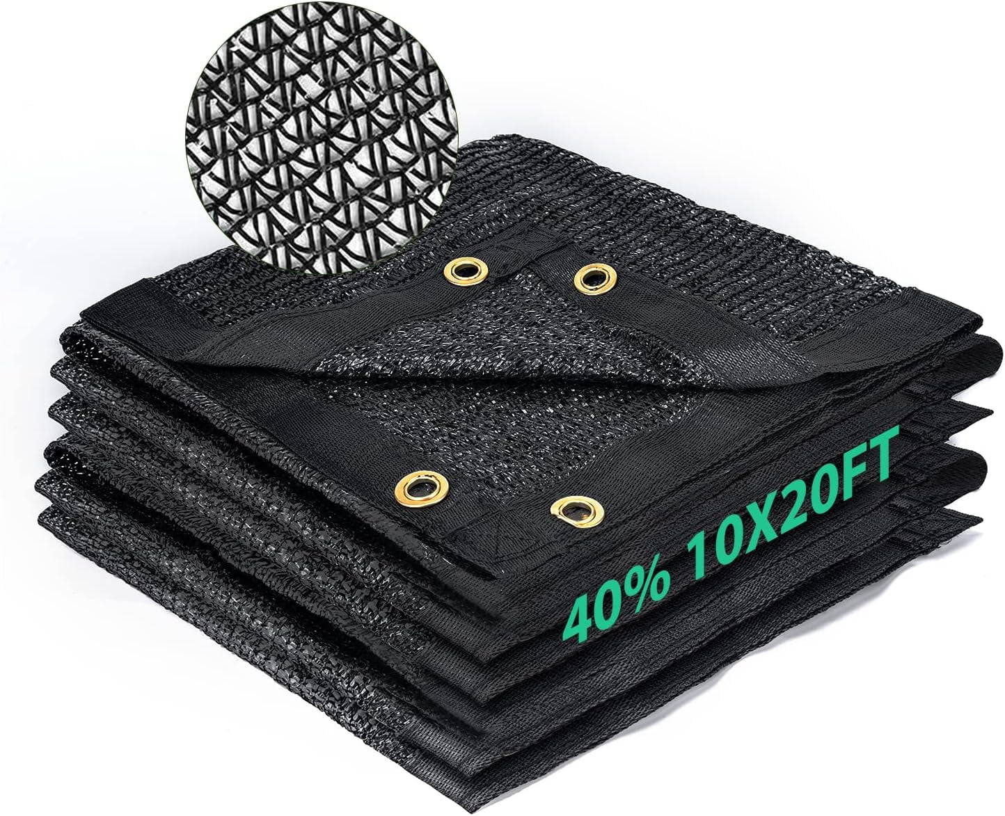 Keten 40% Sunshade Fabric, 10x20FT HDPE Mesh Tarp for Backyard, Garden ...