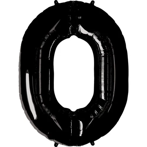 40" Giant Black Zero Year Old Baby First Birthday 0 Month Number Float ...