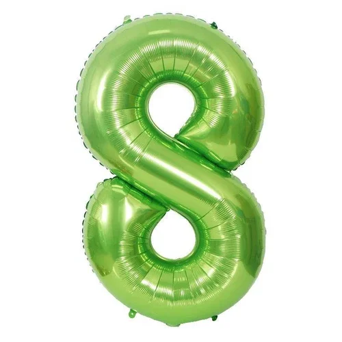 40" Giant Green Eight Year Old Baby First Birthday 8 Month Number Float ...