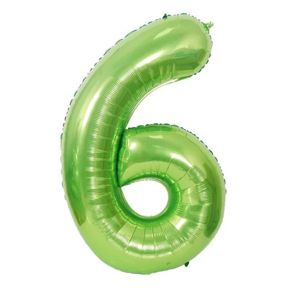 40" Giant Green Six Year Old Baby First Birthday 6 Month Number Float ...