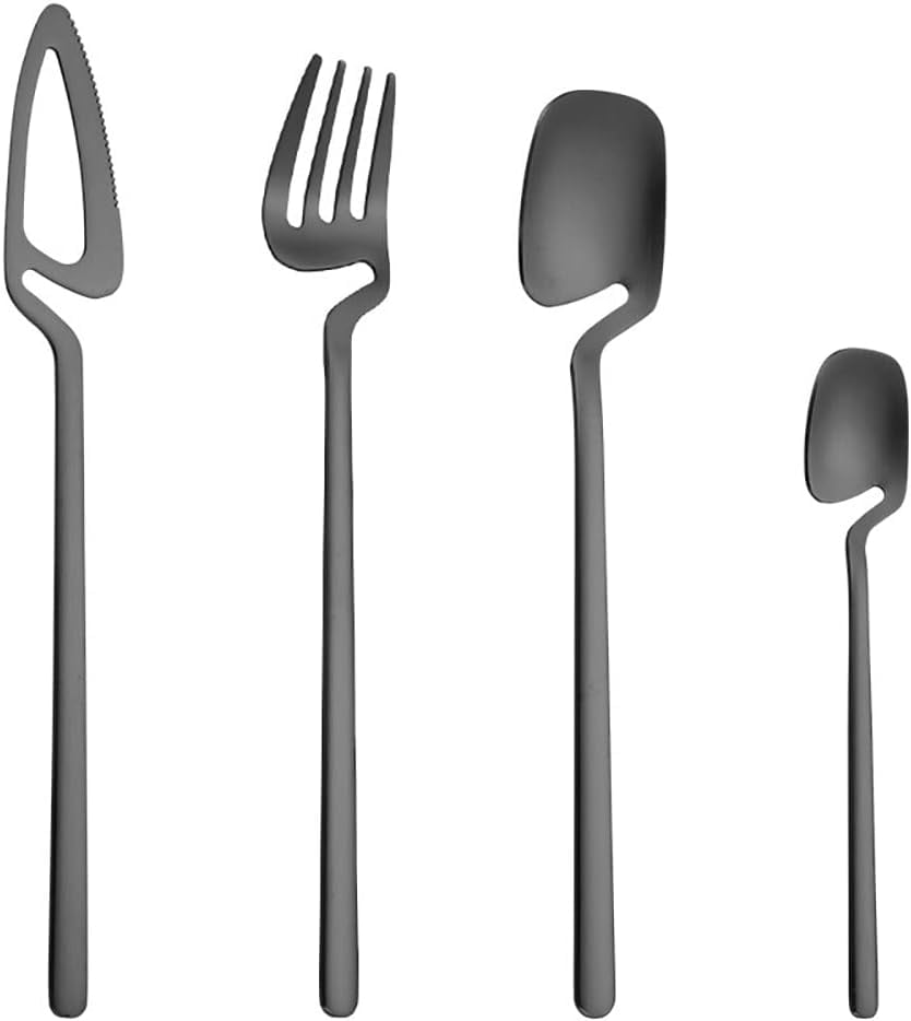 40 Gold Hangable Silverware Set for 10 Include Spoons Forks Knifes ...