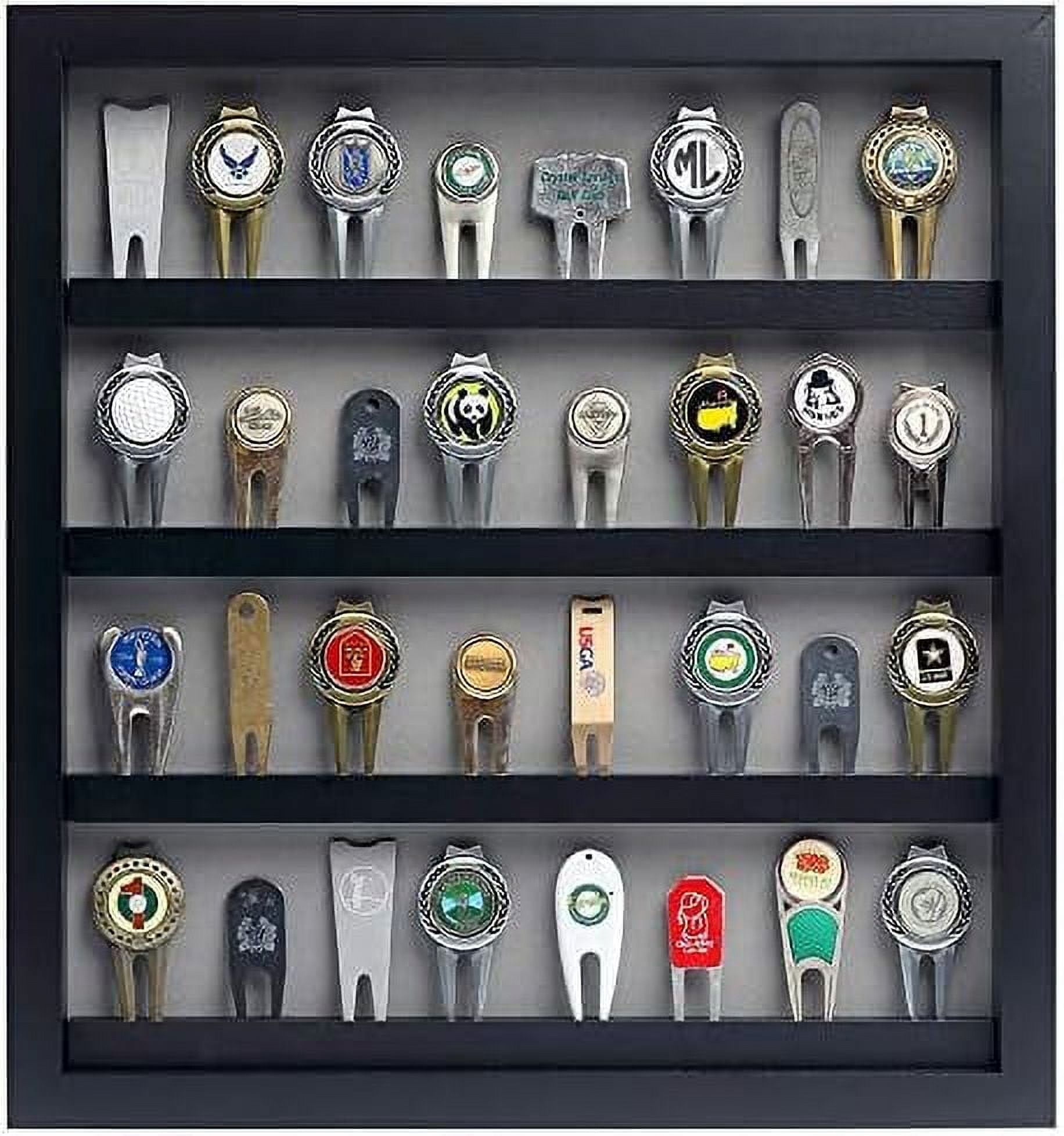 Golf Divot Tool Display Case | Holds 40 Divot Tools | Acrylic Cover ...