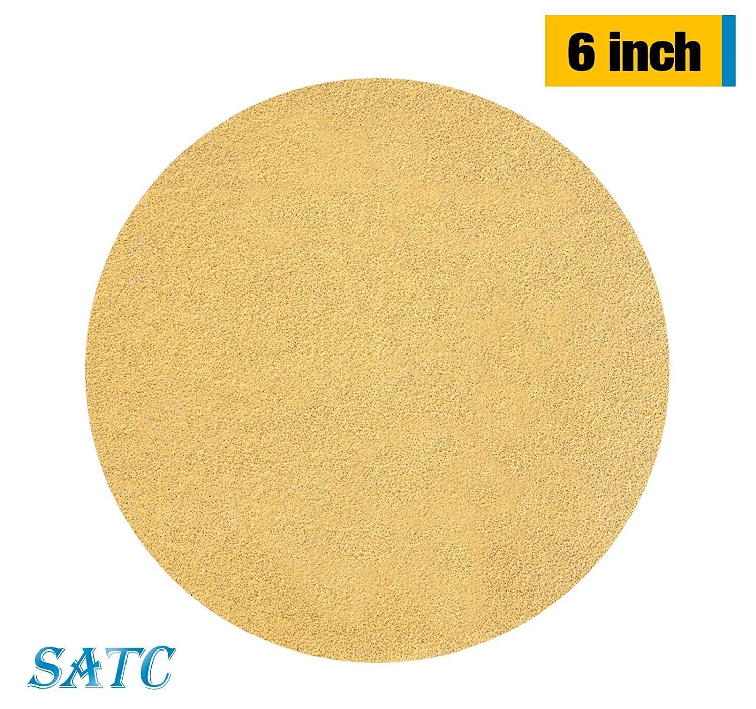 40 Grit 6 in PSA Sanding Disc Sticky Back Sandpaper 50 Pack Adhesive DA ...