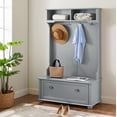 40'' H Modern Classic Hall Tree with Shoe Storage Bench and Coat Hooks ...
