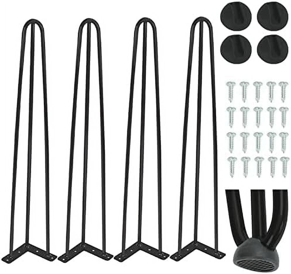 40" Hairpin Table Legs,3/8 inch 3 Solid Rods Metal Coffee Table Legs ...