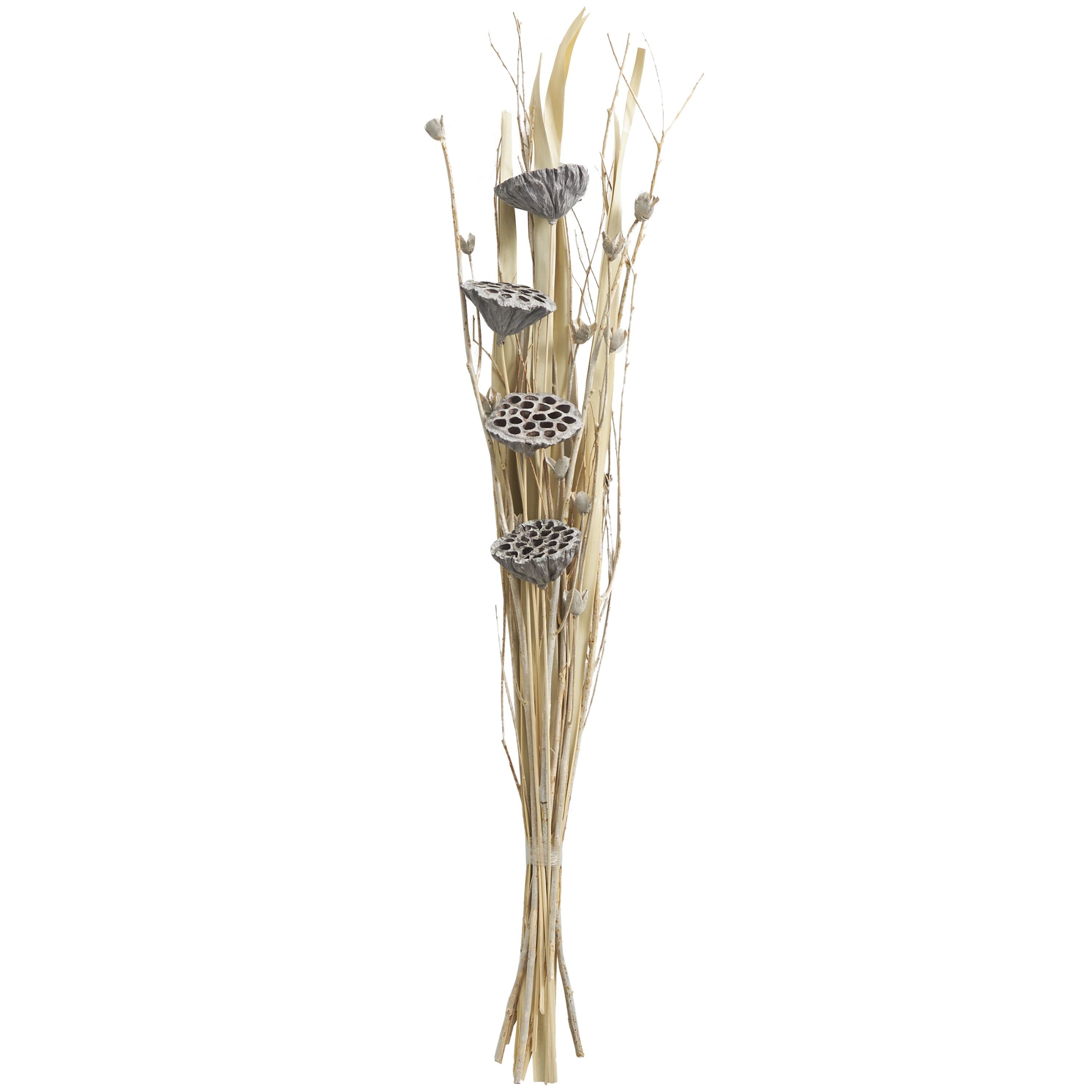 40" Handmade Tall Bouquet Dried Plant Natural Foliage Lotus Flower ...
