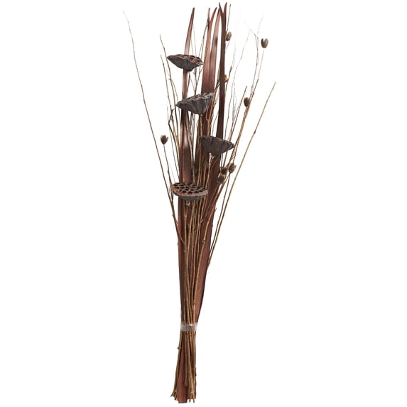 DecMode 40 Tall Bouquet Dried Plant - Lotus Flower Bouquet - Walmart.com