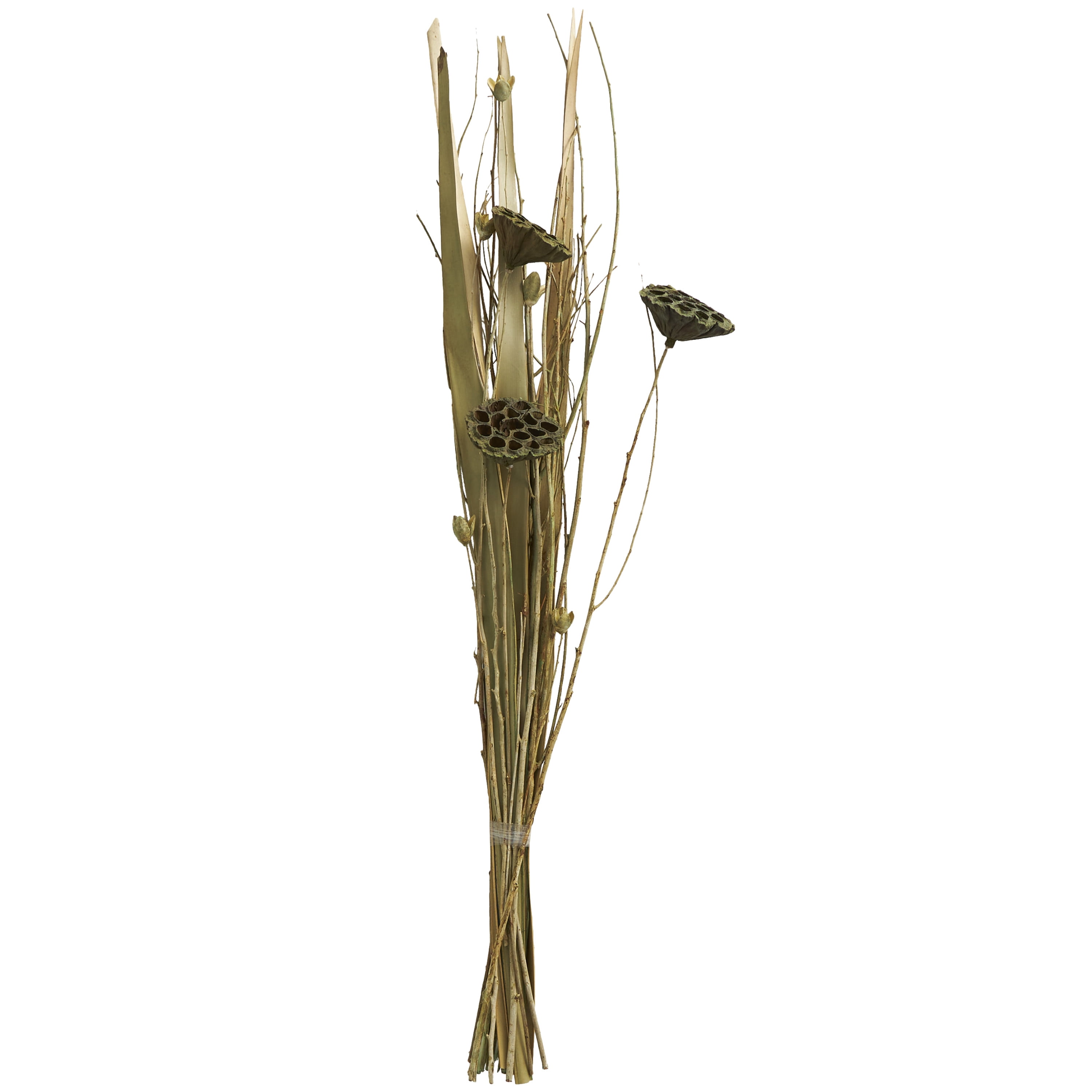 DecMode Handmade Tall Lotus Flower Bouquet - Natural Foliage - Walmart.com
