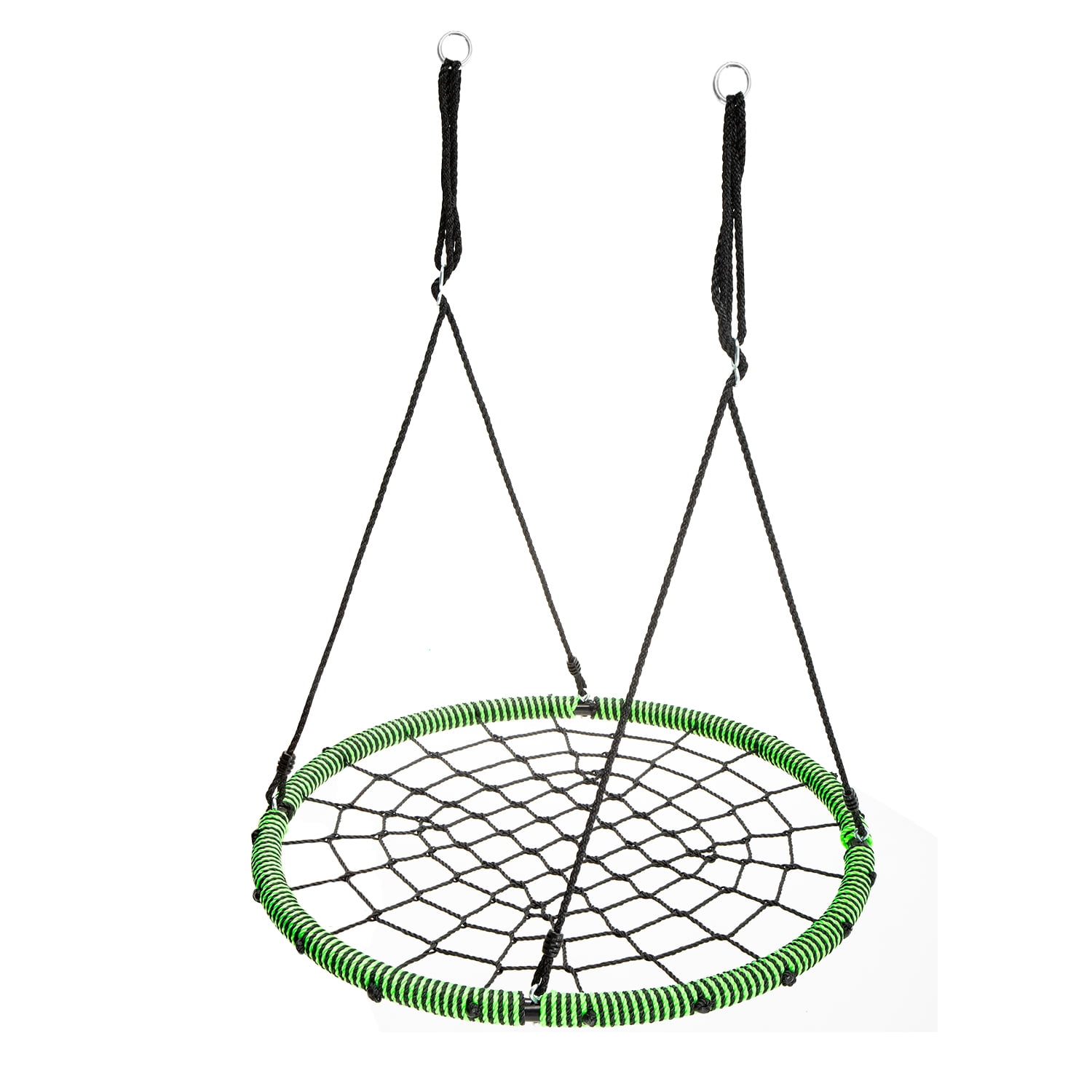 40" Hanging Chair Spider Mesh Design Multi-seater Yard kids Round sport ...