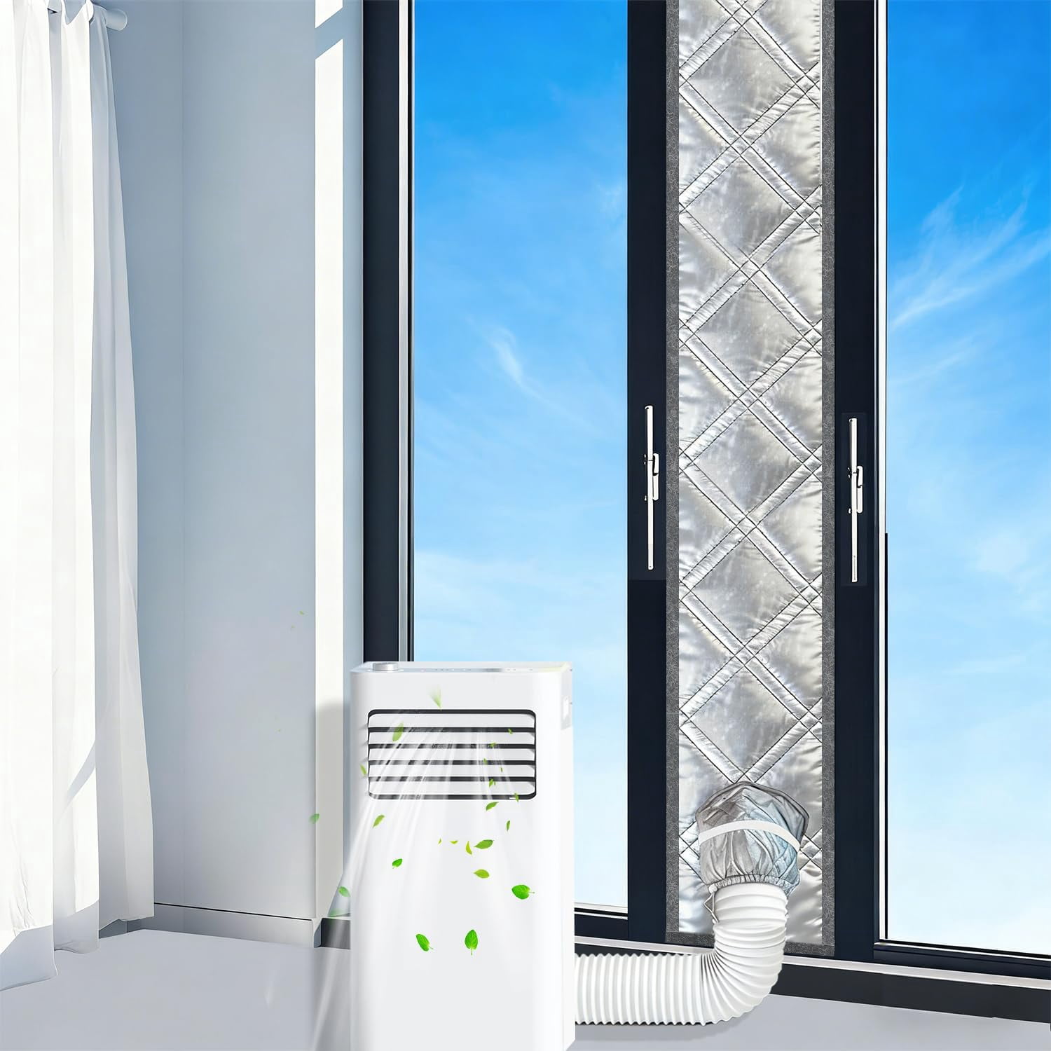 40"Heavy Duty 3-Layer Insulated AC Window Seal, Reflective Aluminum ...