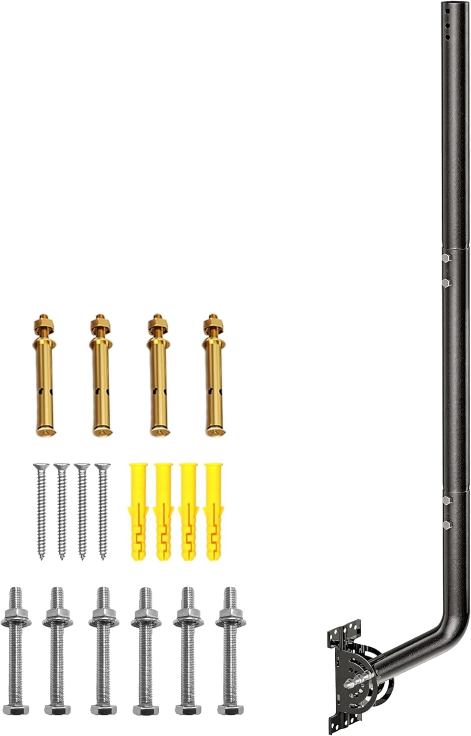 40" Heavy Duty Adjustable Antenna Wall Mount – Iron Spray Paint J-Pole ...