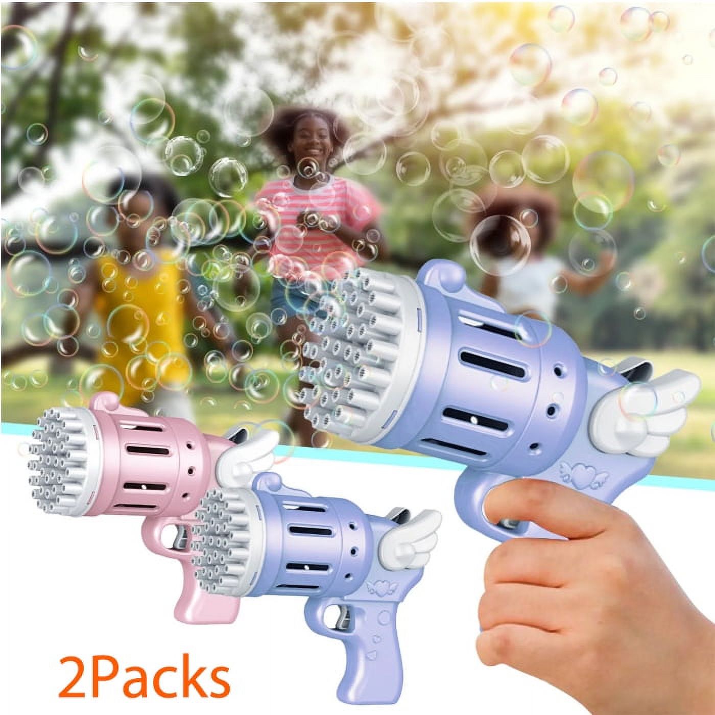 40 Hole Bubble Machine 2Packs Children'S Automatic Bubble Machine Soap ...