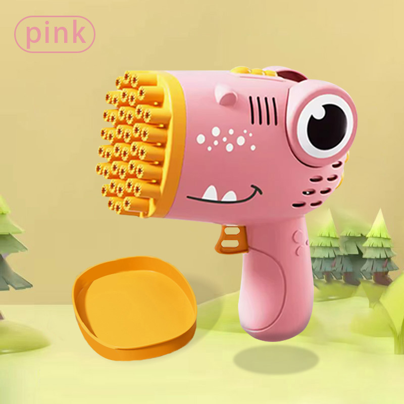 40 Hole Dinosaur Bubble Handheld Bubble Machine, Electric Bubble Gun ...