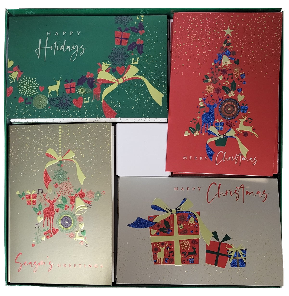 Paper Magic Group Boxed Holiday Cards Assortment, 40 Cards, Glitter ...